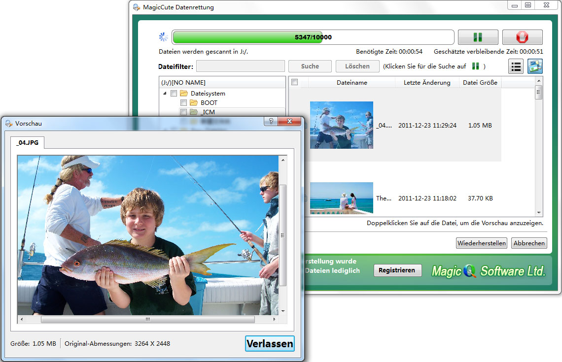 MagicCute Datenrettung - MS Windows Wiederherstellung von Daten aus dem ...